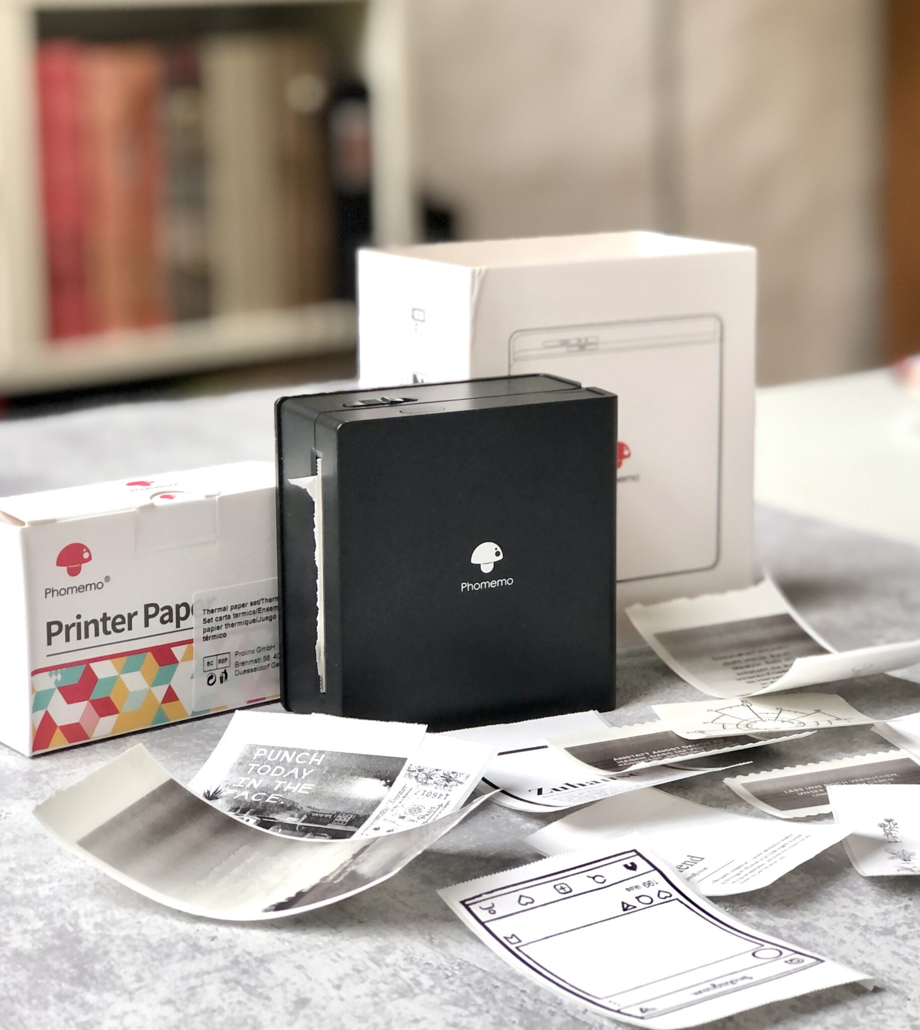 Bilder und Texte drucken, der kleine Phomemo Drucker im Test - scrapimpulse