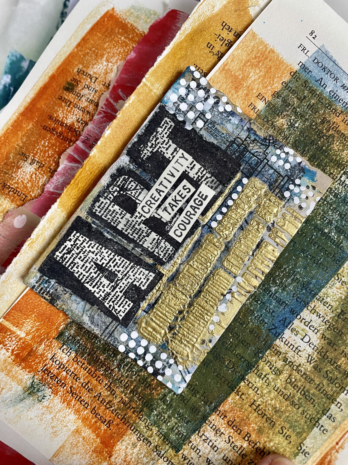 Neue Artist Trading Cards mit Collagen und Stempeln - scrapimpulse